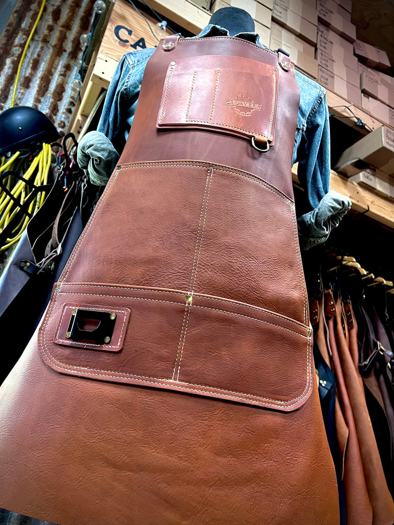 Rugged Leather Work Apron - Tobacco - Pure Classic – Calavera Tool Works