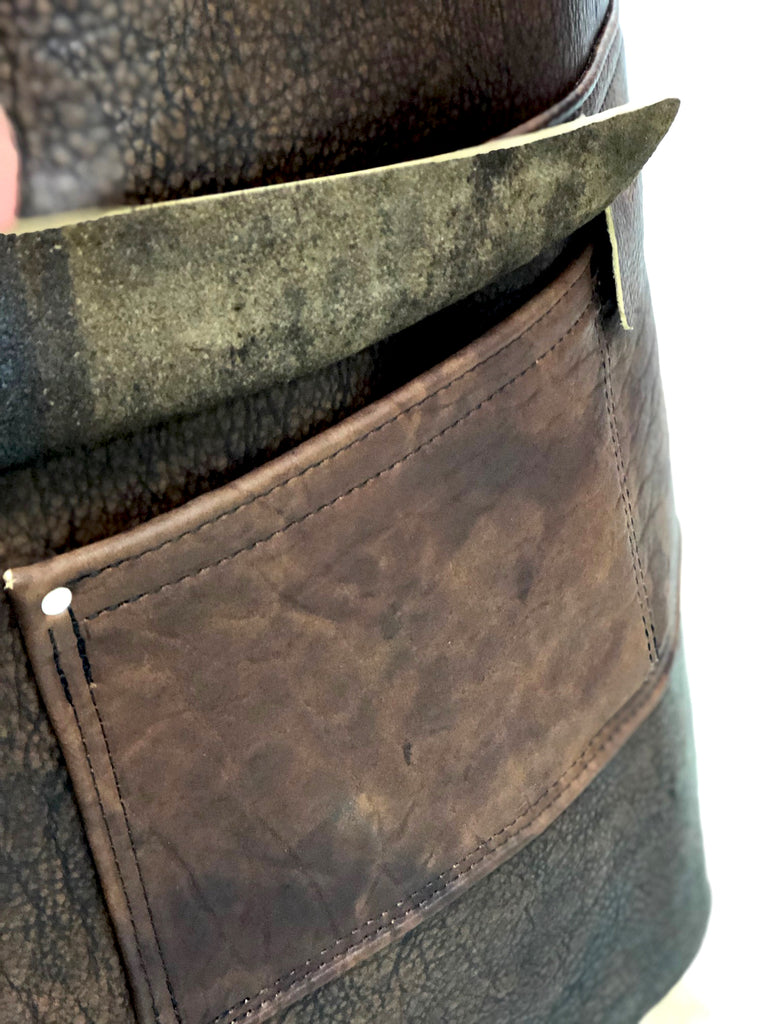 Hand-Dyed Walnut Bison - Leather Work Apron - The Riddering – Calavera ...